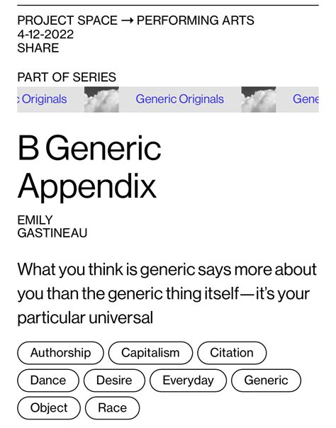 B Generic Appendix Emily Gastineau