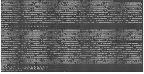 Implementation Results In Python Regarding The Weights And Error Values