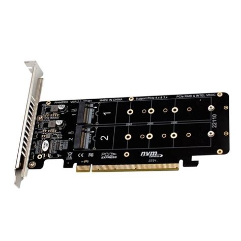 PCIE Dual Disk PCIeX To M M Key NVME SSD Expansion Card