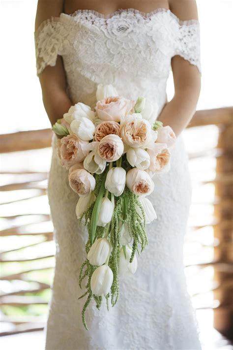 Wedding Flowers Gorgeous Full Cascading Bridal Bouquets Inside Weddings