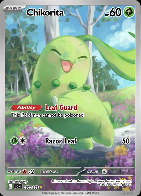 Custom Chikorita Card Rfakeptcgcards