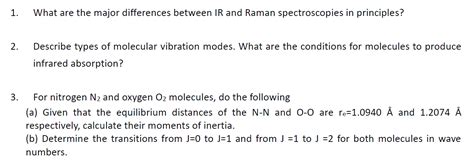 Solved What Are The Major Differences Between Ir And