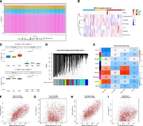 Screening Of Differential Immune Cell Related Modules A The