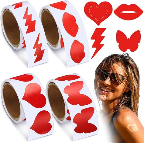 300 Pieces Tanning Sunbathing Stickers For Body Perforated