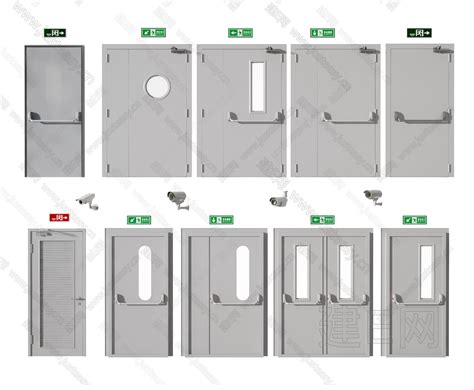 现代防火门模型su模型下载 Id106187970 建e网su模型