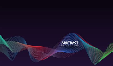 Abstract Colorful Wave Lines On Black Background For Elements In Concept Business Presentation