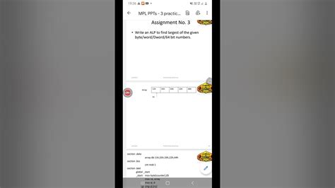 Microprocessor Lab Find Largest Number From Array Youtube