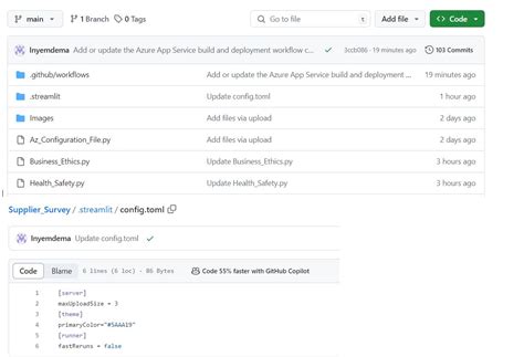 Configtoml File Not Getting Configured With App Deployment Streamlit