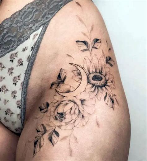 Side Thigh Tattoos For Women