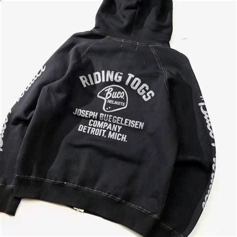 The Real Mccoys Buco Loop Wheel Riding Togs Full Zip Parka Mens