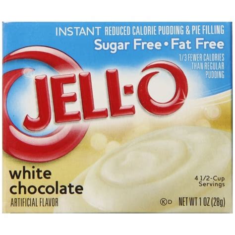 Jell O White Chocolate Sugar Free Instant Pudding Mix 1oz Boxes 24