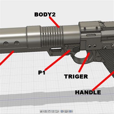 Stl File A180 Blaster Pistol Jyn Erso・3d Print Design To Download・cults