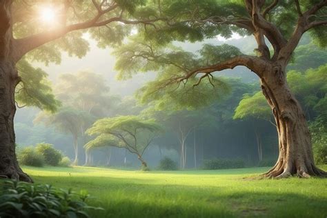 Premium Photo Blur Of Tree In Natural Park Background