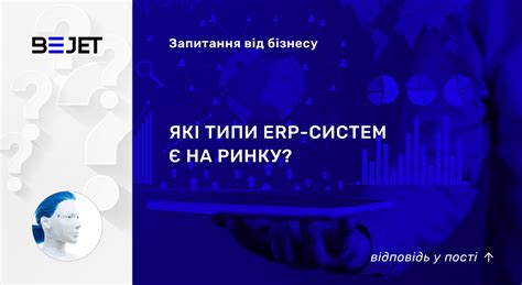 Які типи Erp систем є на ринку Bjet