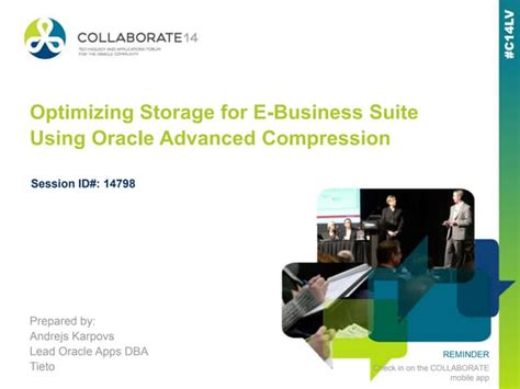 optimizing e business suite storage using oracle advanced compression ppt