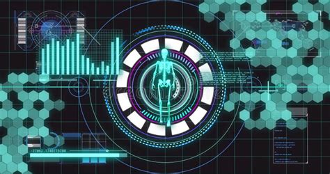 Human Body Scan And Data Analysis Image Over Digital Interface With