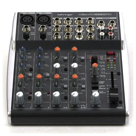 Behringer XENYX 1002SFX Mezclador Analógico de 10 Canales De segunda