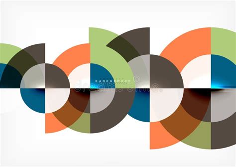 Minimal Circle Abstract Background Design Multicolored Template For