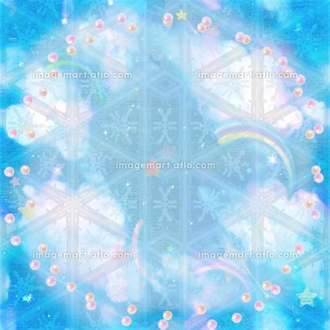キラキラ輝く星々と夢かわいいパステルカラーのふわふわした雲の背景画カラーイラスト 215761303 イメージマート