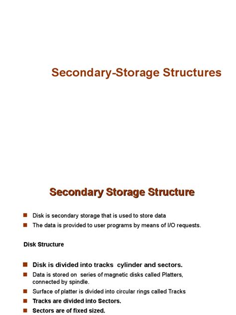 Unit 6 Secondary Storage Structures Pdf Hard Disk Drive