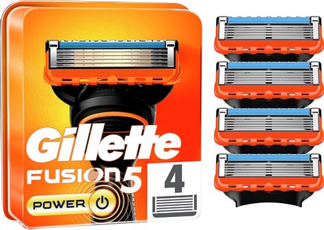Gillette Fusion 5 Power Lamette Da Barba 4 Ricambi Da 5 Lame