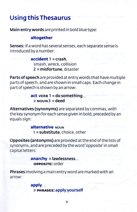 Collins English Thesaurus Pocket Edition Seventh Edition