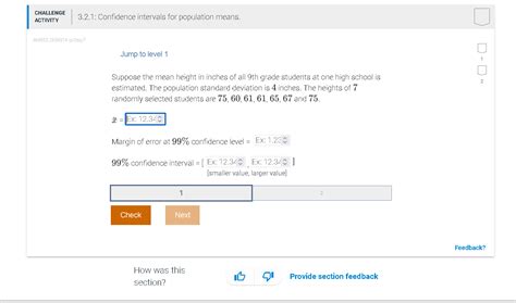Solved CHALLENGE ACTIVITY 3 2 1 Confidence Intervals For Chegg