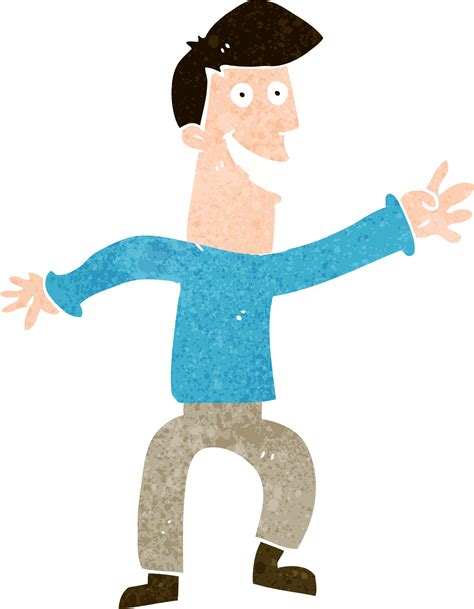 Cartoon Happy Man Dancing 45221007 Png