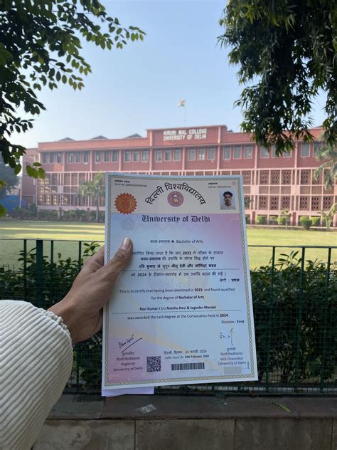 Im Thrilled To Share That Ive Graduated With A Bachelor Of Arts From Kirori Mal College