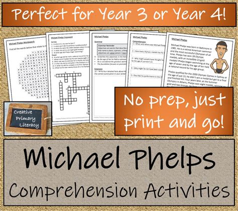 Year 3 Or Year 4 Michael Phelps Reading Comprehension Activity
