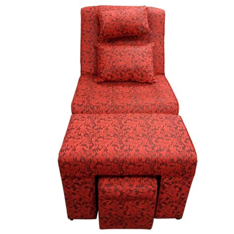 A02h Red Floral Fabric Massage Sofa