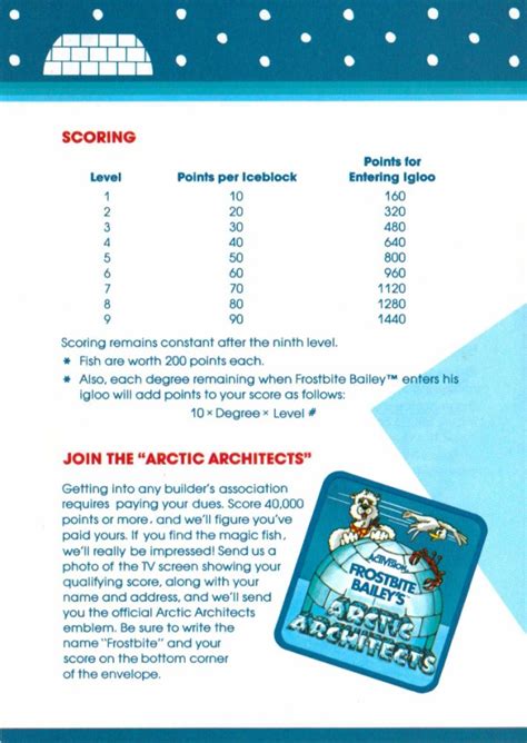 Atari 2600 Vcs Frostbite Scans Dump Download Screenshots Ads