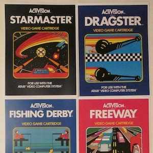 Activision Atari Video Game Box Art Reproduction X Poster Prints Freeway Starmaster
