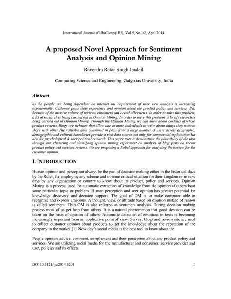 A Proposed Novel Approach For Sentiment Analysis And Opinion Mining By