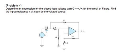 Solved Problem 4 Determine An Expression For The