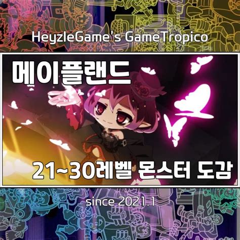 옛날메이플 메이플랜드 몬스터 도감 30레벨 이하 주니어네키부터 페어리 드랍 메소 정보 네이버 블로그