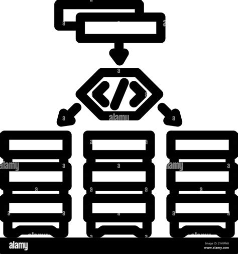 Software Defined Network Data Center Line Icon Vector Illustration Stock Vector Image Art Alamy