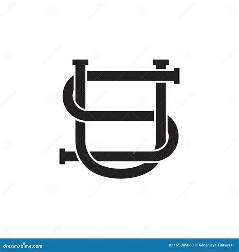 Letter Us Linked Overlapping Logo Vector Stock Vector Illustration Of Design Business 165985068