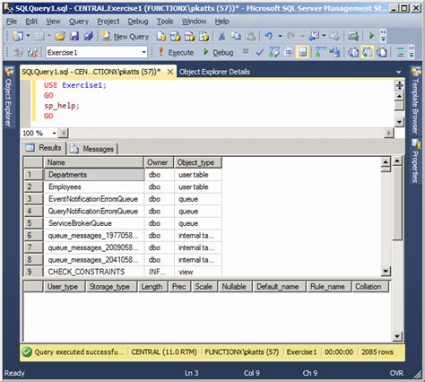 Microsoft Sql Server Lesson 04 Introduction To The Tables Of A Database