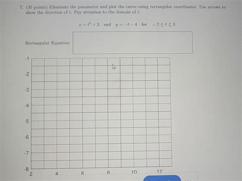 Solved Points Eliminate The Parameter And Plot The Chegg