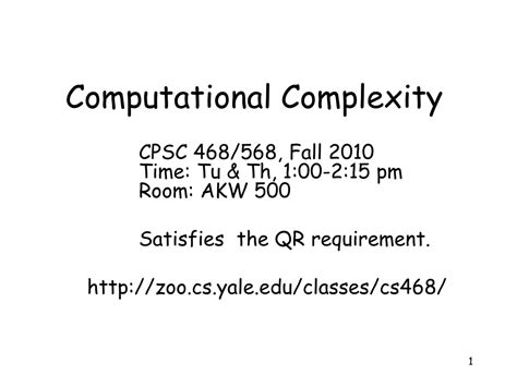 Ppt Computational Complexity Powerpoint Presentation Free Download