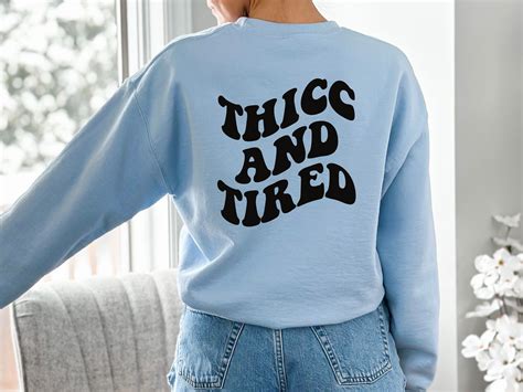 Thicc And Tired Svg Png Digital Download Funny Gym Pump Cover Cricut