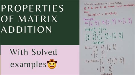 Properties Of Matrices