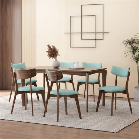 Christopher Knight Home Carmody Wood And Fabric 7 Piece Dining Set
