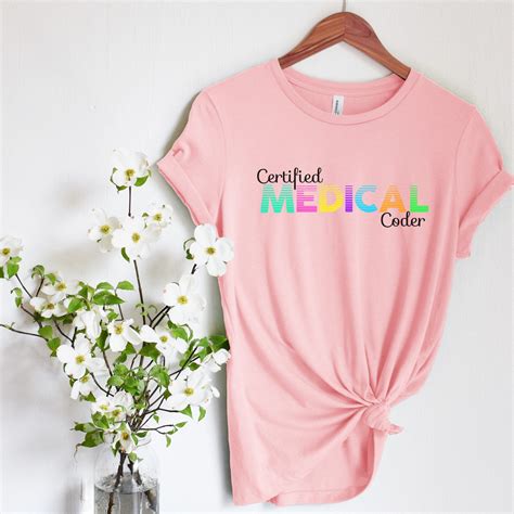 certified medical coder t shirt graduation coding t tee etsy