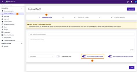 Select And Take Actions On Suspended Users In Gat Flow Gat Knowledge Base