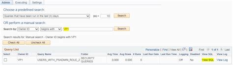 How To Access Sql For A Private Ps Query Of Another User Peoplesoft