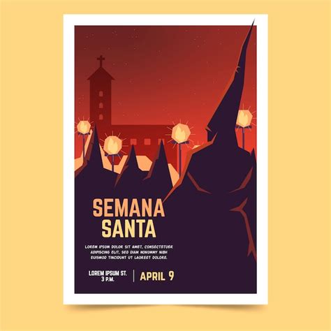 Free Vector Holy Week Poster Template