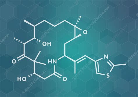 Ixabepilone Cancer Drug Molecule Illustration Stock Image F028
