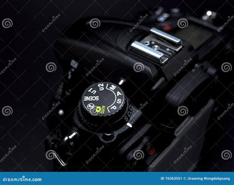 Camera Mode Dial Shutter Priority Mode Stock Image Image Of Autofocus Mode 76363551